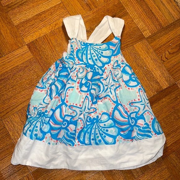Gymboree | Dresses | Seashell Print Sundress With White Trim Bow On ...